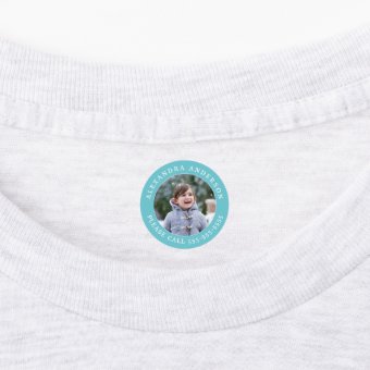 Photo Kid Identification Name And Phone Number Kids' Labels | Zazzle