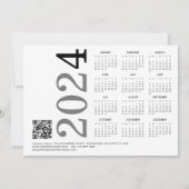 Photo Logo Company QR Code 2024 Calendar Christmas Holiday Card | Zazzle