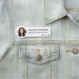 Photo | Logo Professional Office Personalized Name Tag | Zazzle