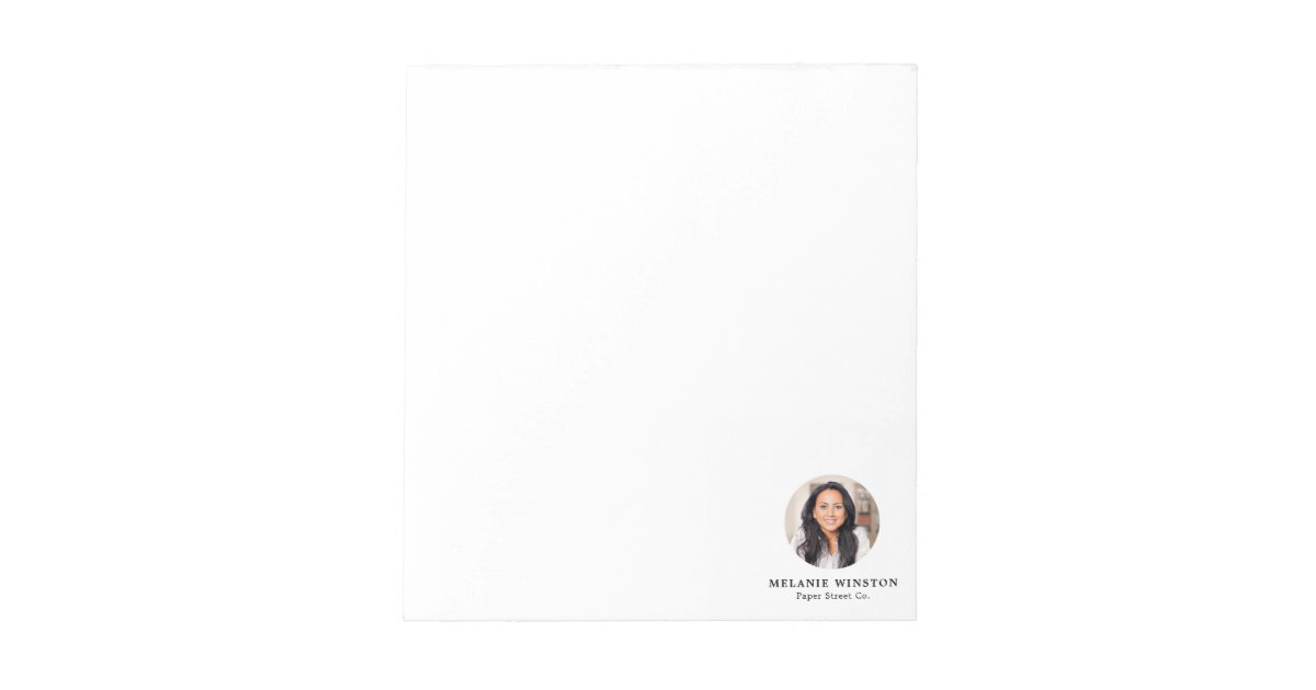Photo | Logo Professional Office Personalized Notepad | Zazzle
