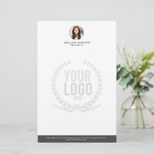 Photo | Logo Professional Office Personalized Stationery | Zazzle