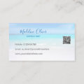Photo Logo QR Code Ocean Beach Sea Travel Blue Business Card | Zazzle