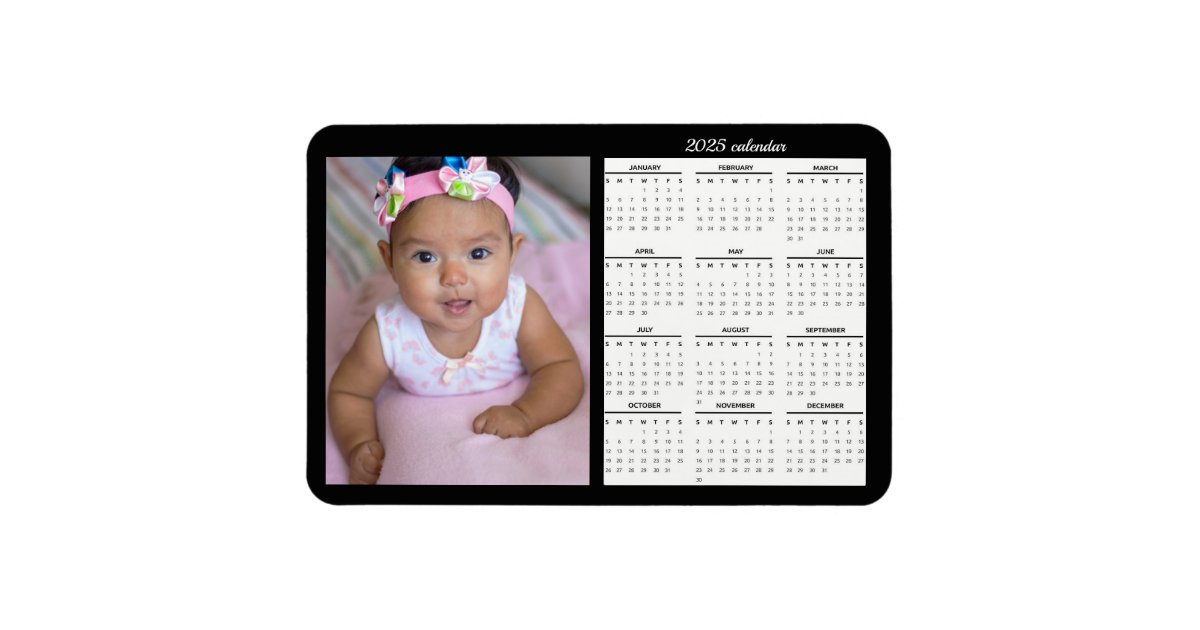 Photo Magnet 2025 Calendar Personalized Magnets | Zazzle
