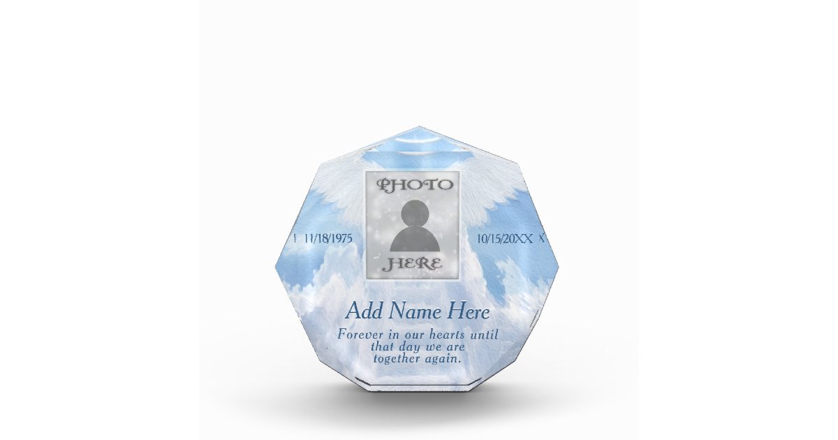 Photo Memorial in Loving Memory Acrylic Award | Zazzle