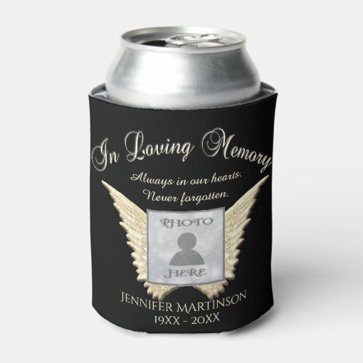 Photo Memorial in Loving Memory Can Cooler | Zazzle