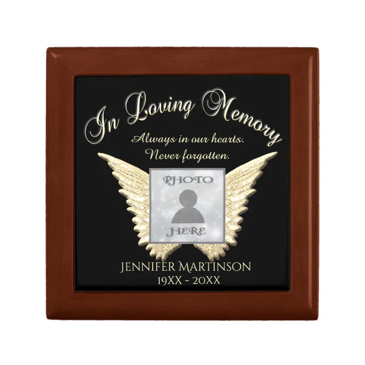 Photo Memorial in Loving Memory Gift Box | Zazzle