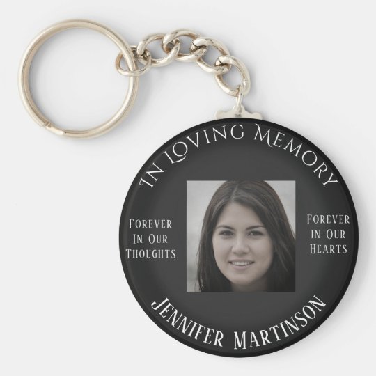 Photo Memorial in Loving Memory Keychain | Zazzle.com