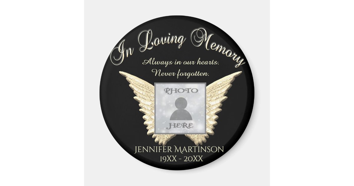 Photo Memorial in Loving Memory Magnet | Zazzle