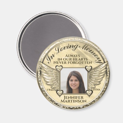 Photo Memorial in Loving Memory Magnet | Zazzle