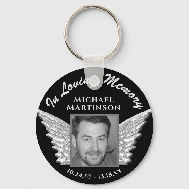 Photo Memorial Keychain | Zazzle