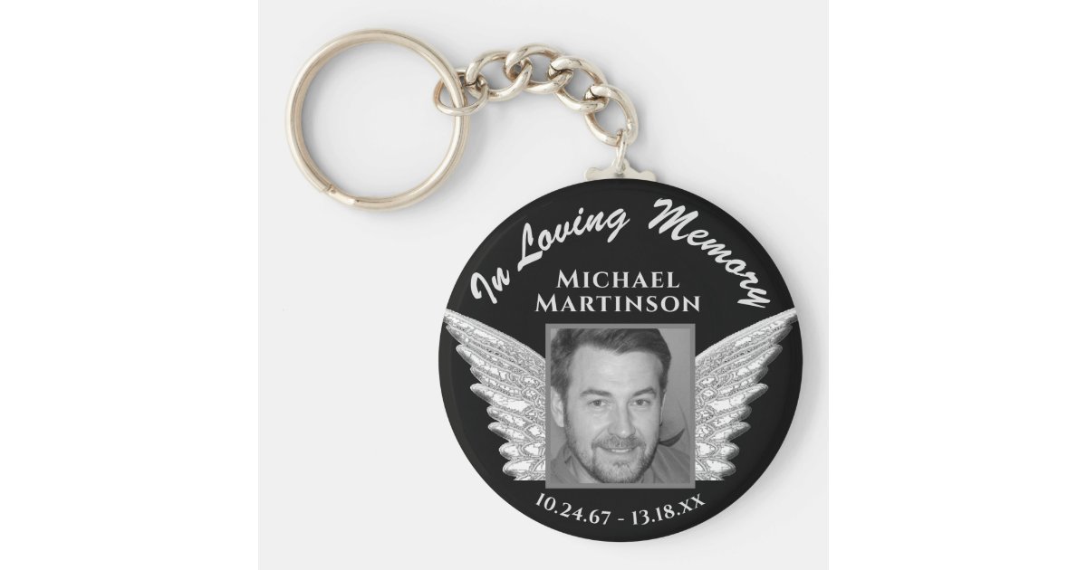 Photo Memorial Keychain | Zazzle