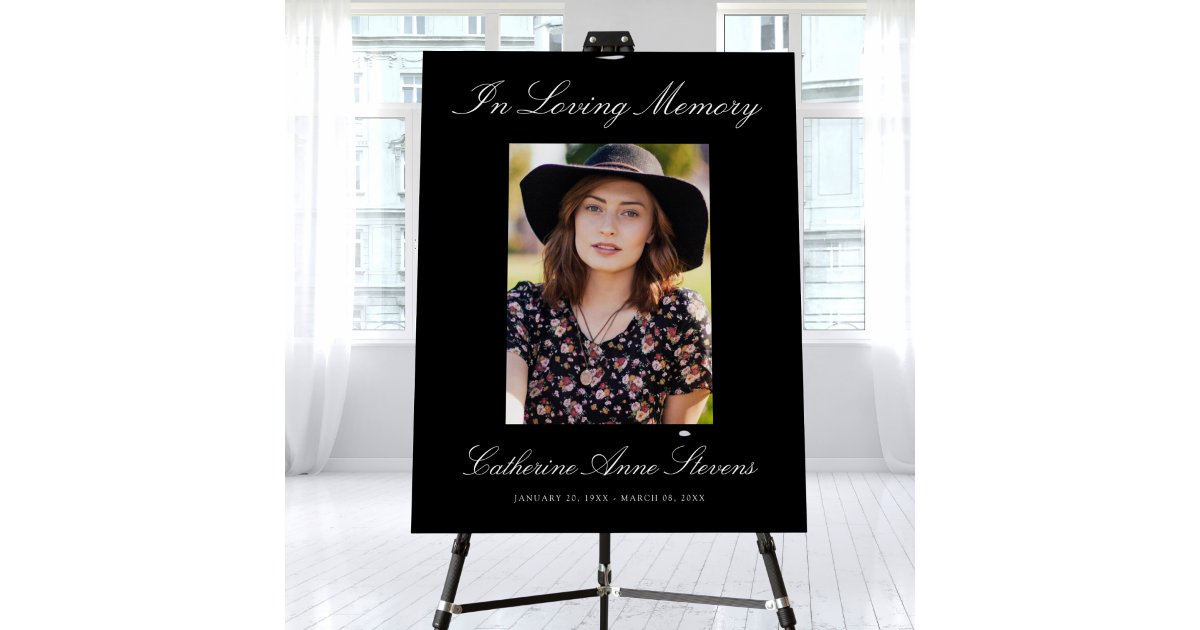 Photo Memorial Service Tribute Funeral Foam Board | Zazzle