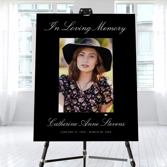 Photo Memorial Service Tribute Funeral Foam Board | Zazzle
