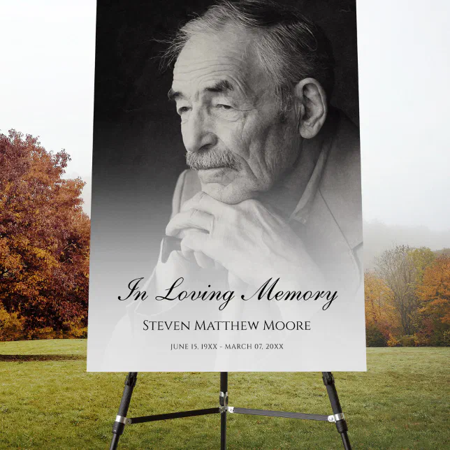 Photo Memorial Tribute Death Funeral Foam Board | Zazzle