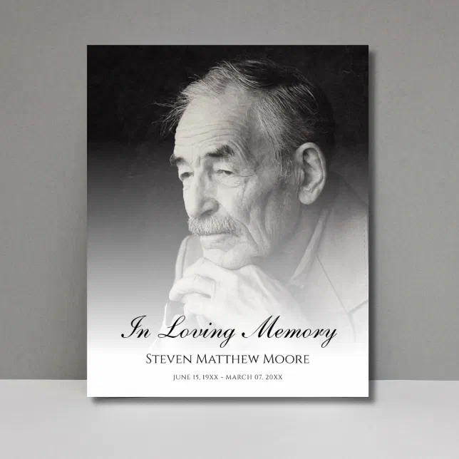 Photo Memorial Tribute Death Funeral Poster | Zazzle