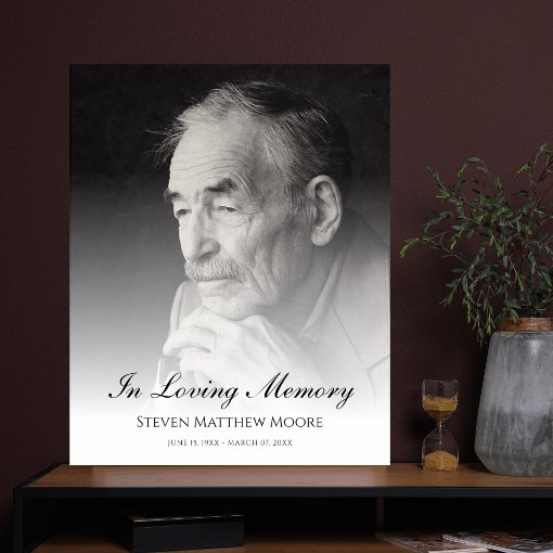 Photo Memorial Tribute Death Funeral Poster | Zazzle