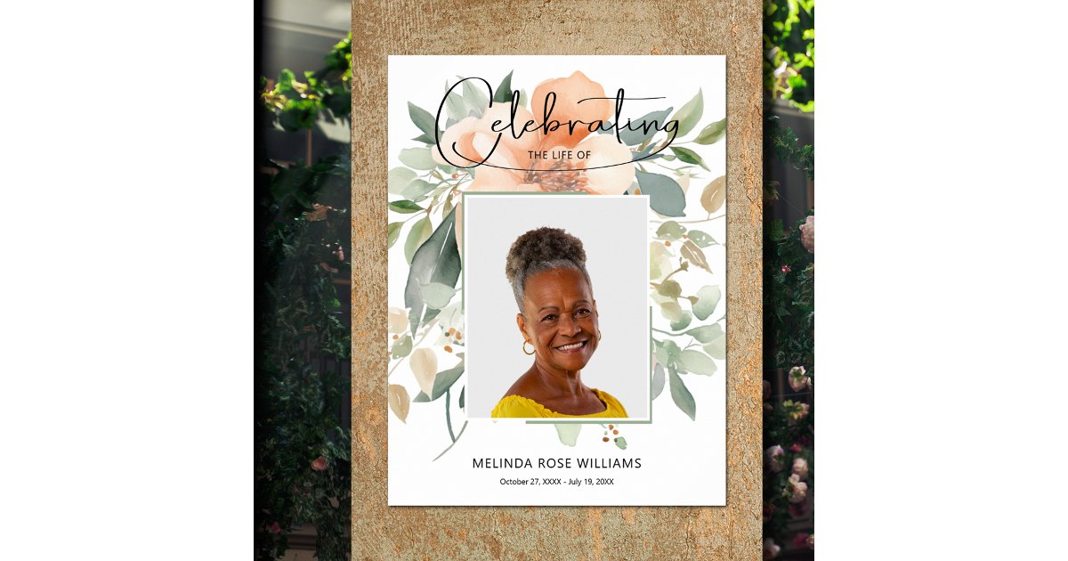 Photo Memorial Tribute Death Funeral Poster | Zazzle