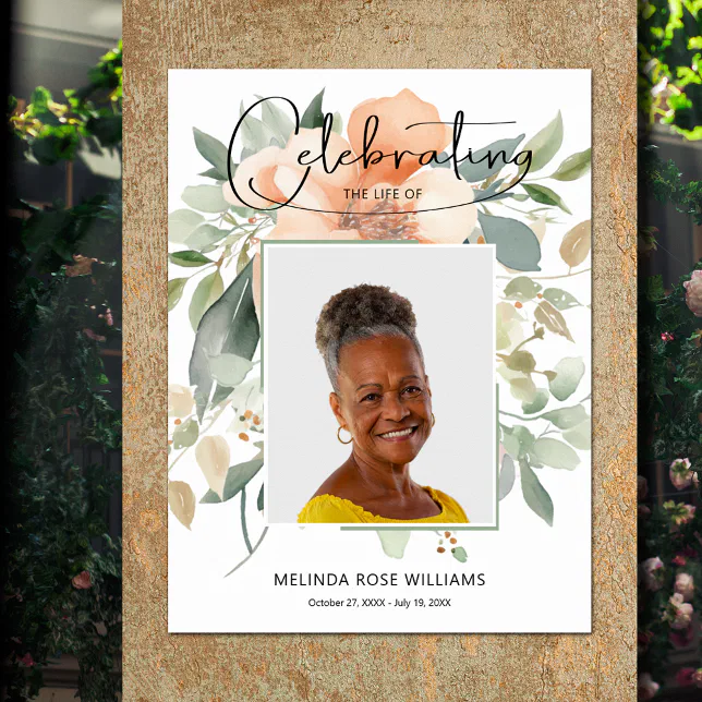 Photo Memorial Tribute Death Funeral Poster | Zazzle