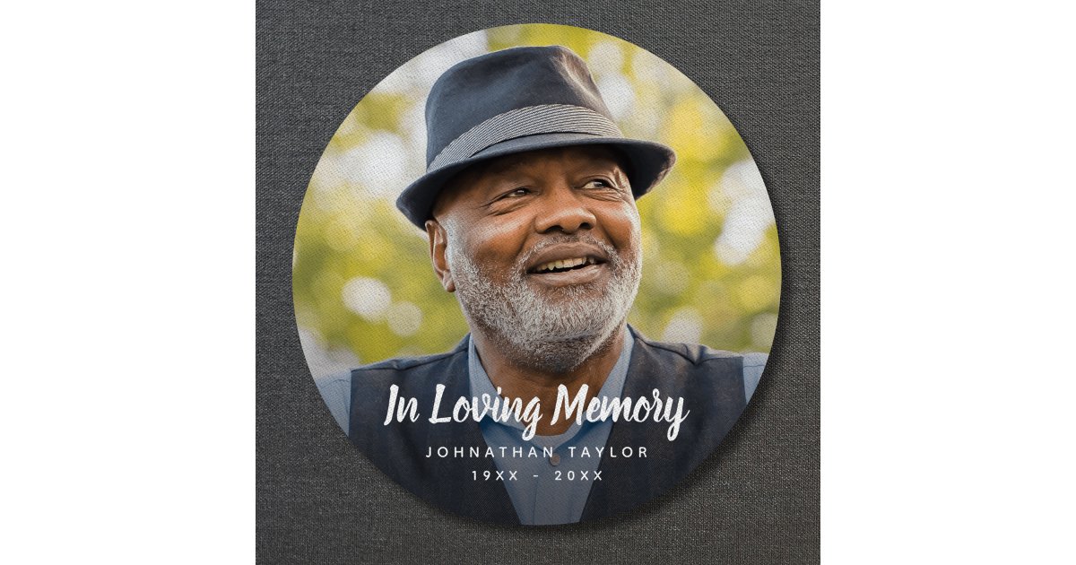 Photo Memorial Tribute Remembrance Patch | Zazzle