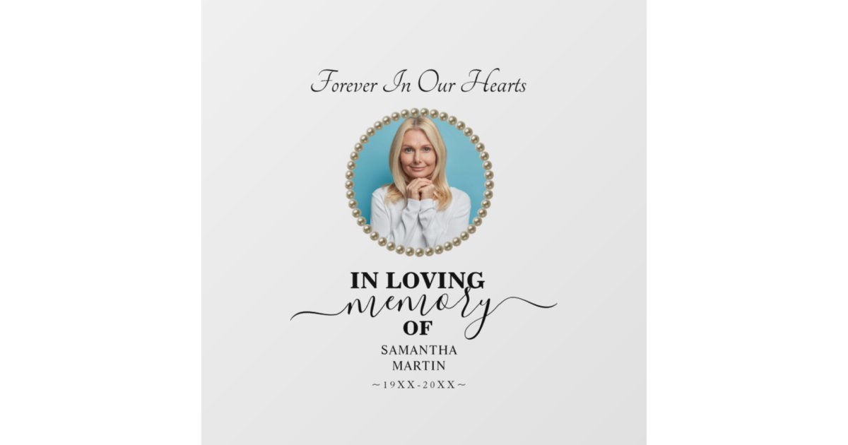 Photo Memorial Wall Decal | Zazzle