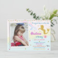 Photo mermicorn birthday invitation Magical party | Zazzle
