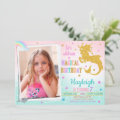 Photo Mermicorn birthday invitation Mericorn girl | Zazzle