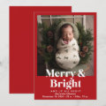 Photo Merry and Bright Birth Announcement | Zazzle