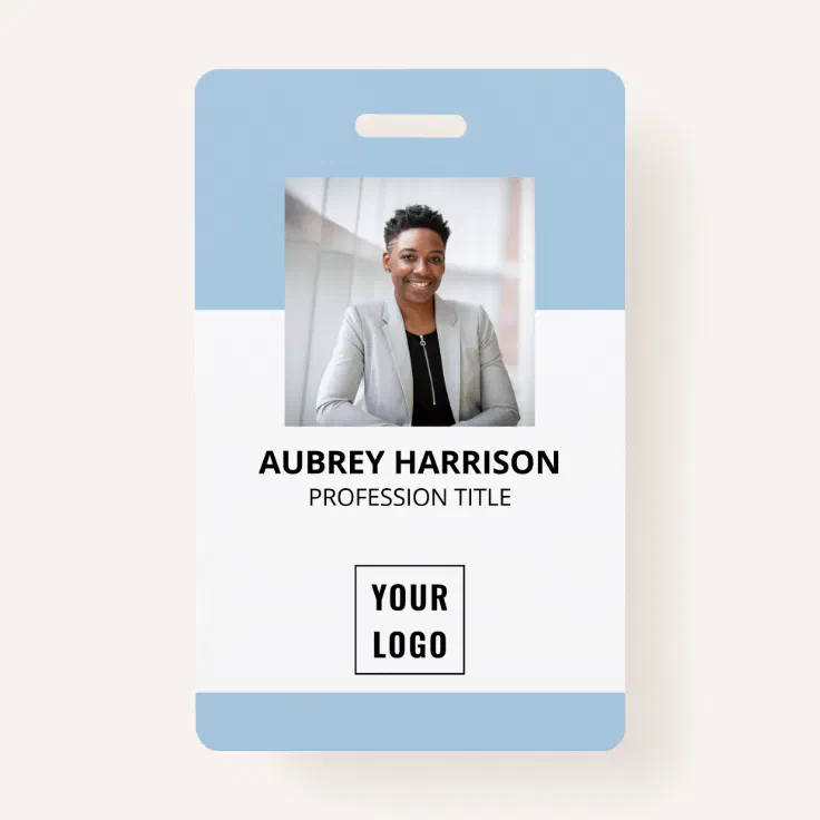 Photo Modern Corporate Professional Badge | Zazzle