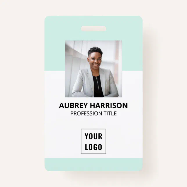 Photo Modern Corporate Professional Badge | Zazzle