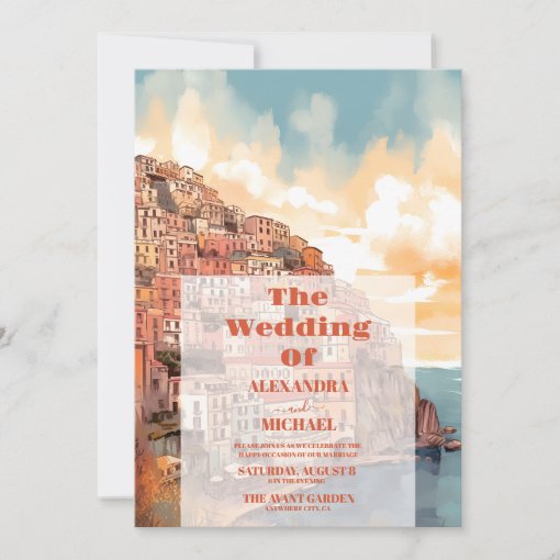 Photo Modern Elegant Italy Destination Wedding Invitation | Zazzle