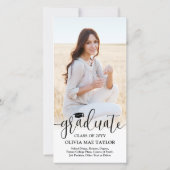 Photo & Modern Script Graduation Party Invitation | Zazzle