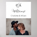 Photo monogrammed wedding welcome sign | Zazzle
