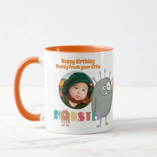 PHOTO MUG KIDS Little Monsters To DAD MOM GRANDPA | Zazzle
