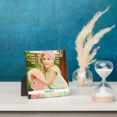 Photo & Name Plaque With Stand Template | Zazzle