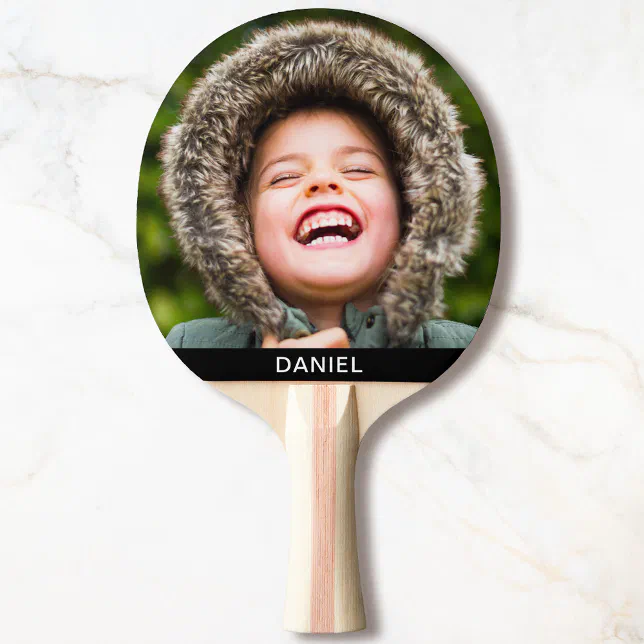 Photo & Name Template Table Tennis Bat Paddle | Zazzle