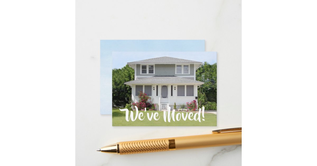 Photo New Address Announcement Enclosure Card | Zazzle