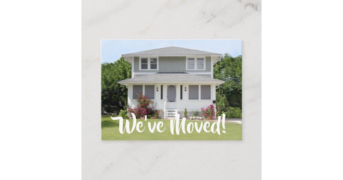 Photo New Address Announcement Enclosure Card | Zazzle.com