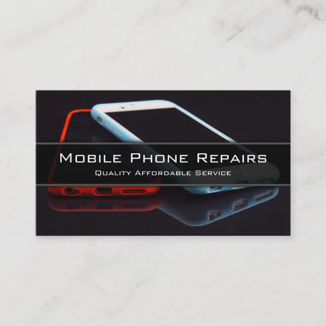 Photo of 2 Smart Cell Phones - Business Card | Zazzle