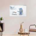 Photo of a Cute Snowman in Winter - Christmas Poster | Zazzle