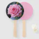 Photo of a pink rose on a hand held fan | Zazzle
