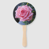 Photo of a pink rose on a hand held fan | Zazzle