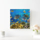 Photo of a tropical Fish on a coral reef Square Wall Clock | Zazzle