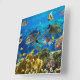 Photo of a tropical Fish on a coral reef Square Wall Clock | Zazzle