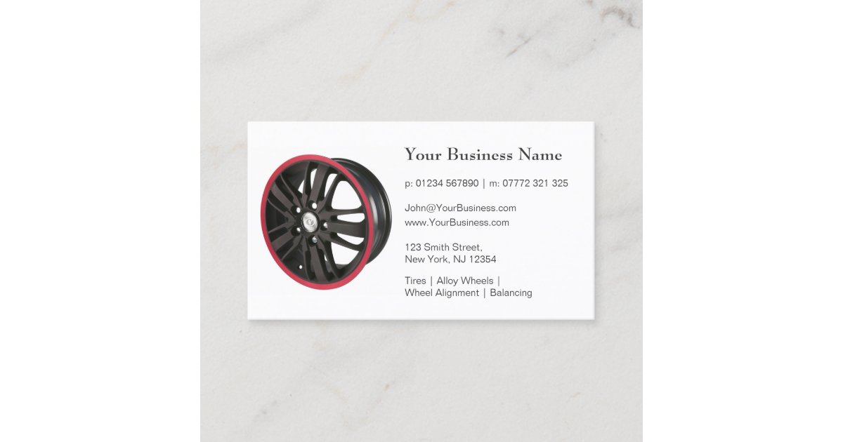 Photo of Alloy Wheel Rim - Business Card | Zazzle