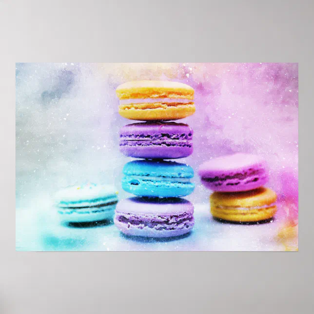Photo of Colorful Macarons Poster | Zazzle