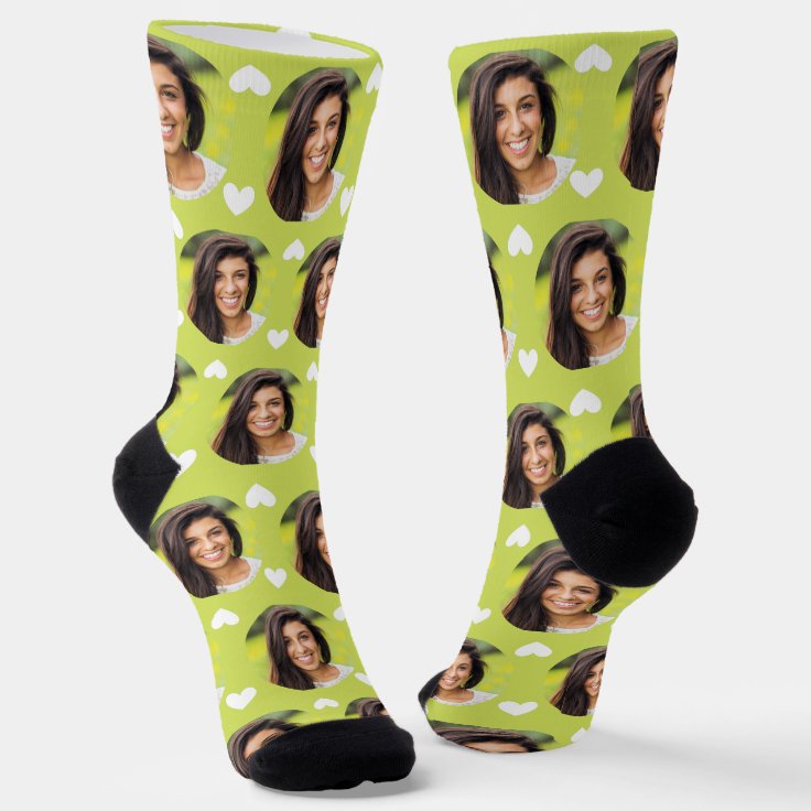Photo of Girlfriend For Boyfriend Chartreuse Heart Socks | Zazzle