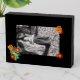 Photo of Halloween Costume Black with Marigolds Wooden Box Sign | Zazzle