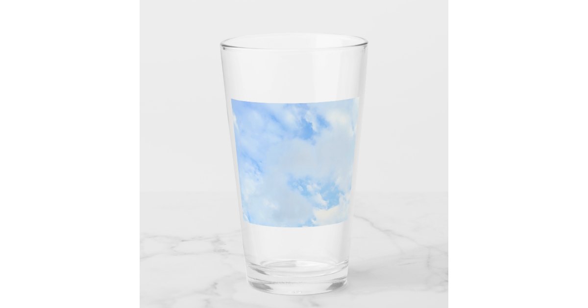 Photo of Peaceful Light Blue Sky Simple Glass | Zazzle
