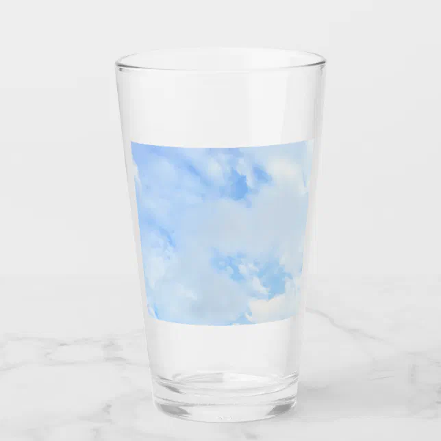 Photo of Peaceful Light Blue Sky Simple Glass | Zazzle