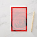 Photo of Red Rose Background Stationery | Zazzle